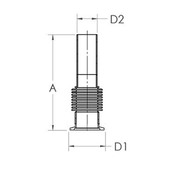 KF one ended tubulation with hydroformed bellow - Neyco
