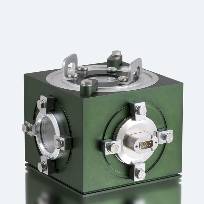 Cubic vacuum chamber made of anodized aluminum - Neyco